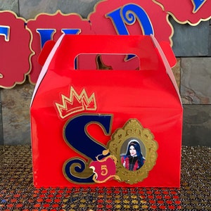 Descendants Favor Box, Personalized Evie Gable Favor Box, Descendants ...
