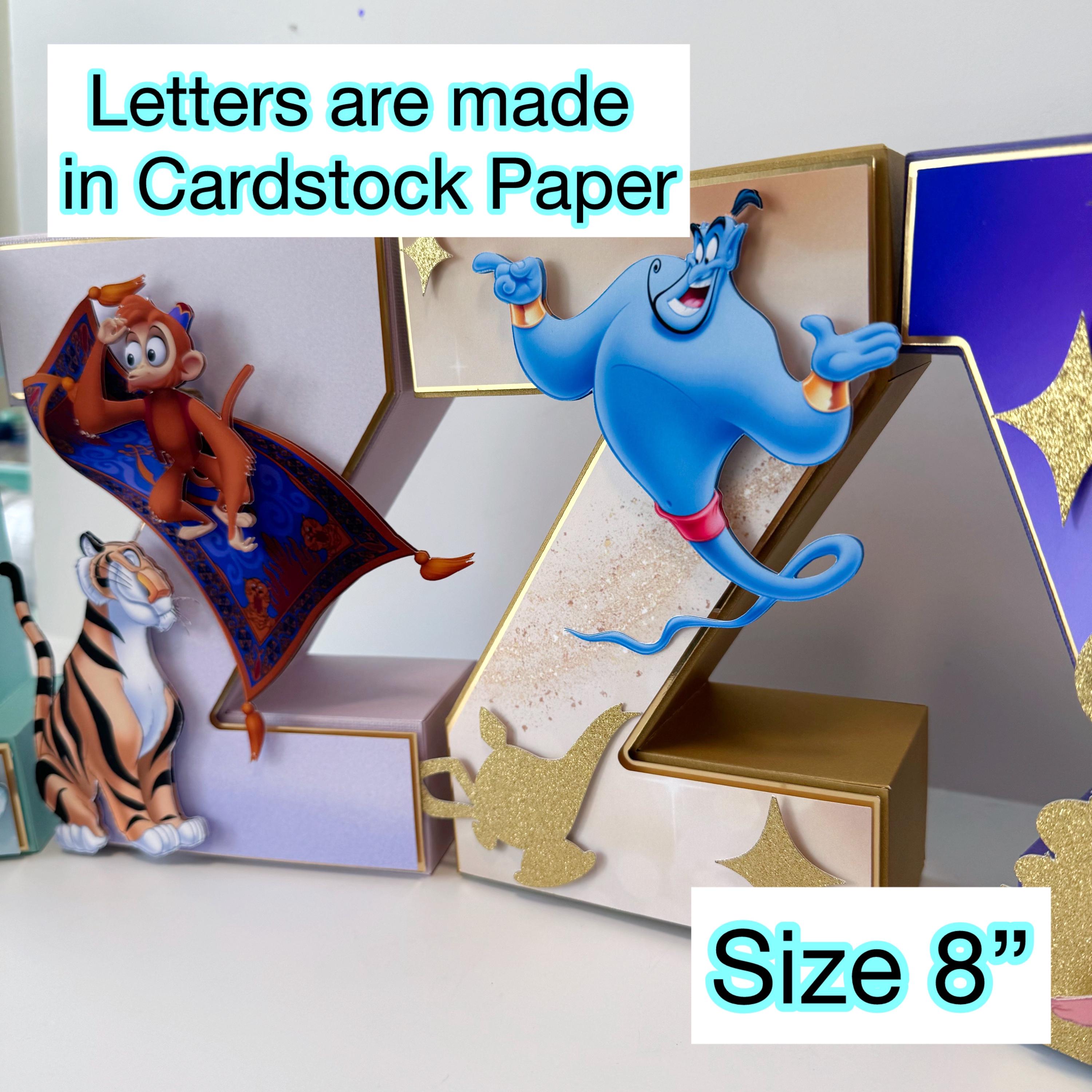 Aladdin 3D Letters Jasmine Theme Party Decorations Custom 3d Letter ...