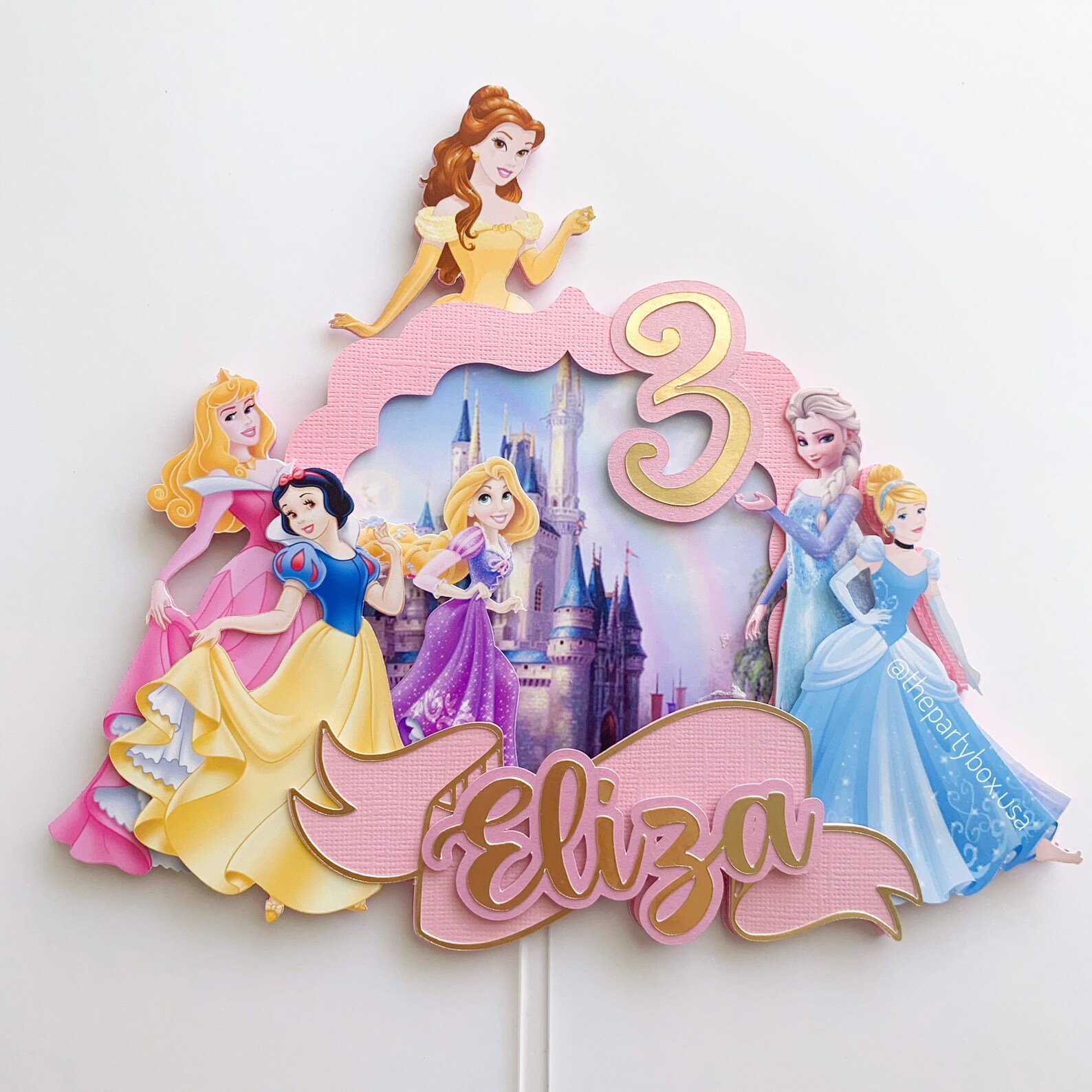 Princess Cake Topper, Princess Party Decorations, Princess Birthday ...