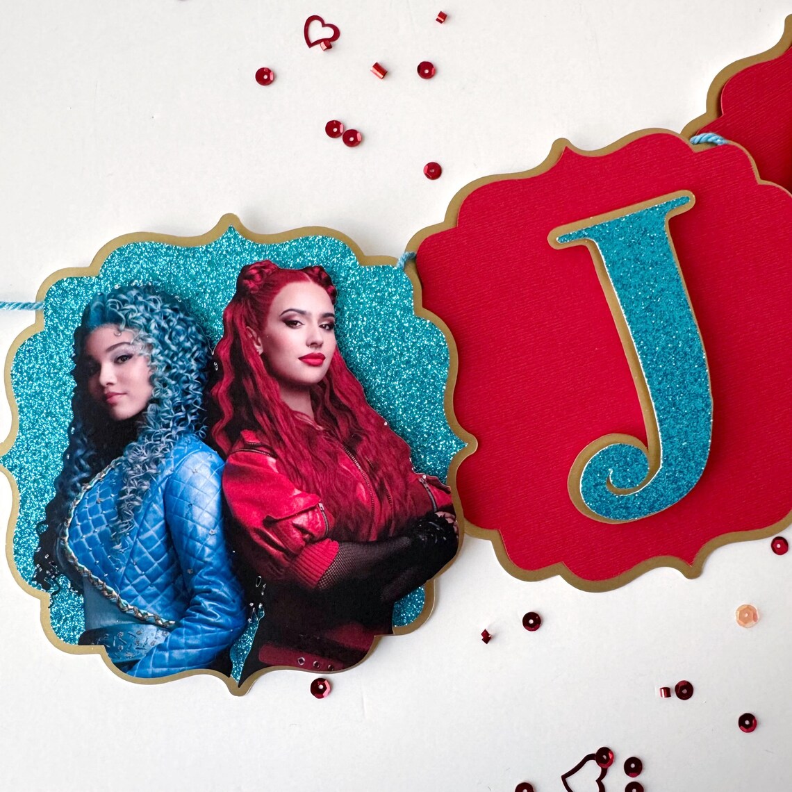 Descendants Rise of Red Banner Descendants Party Decorations Custom ...
