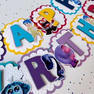Inside Out Birthday Banner Inside Out Party Decorations Happy Birthday ...