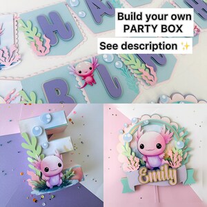 Axolotl 3D Letter, Axolotl Theme Party, Custom 3d Letter, Axolotl ...