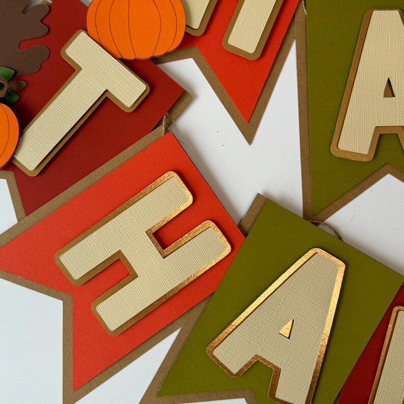 Happy Thanksgiving Banner, Fall Party Decorations, Thanksgiving Mantel ...