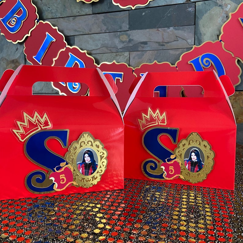 Descendants Favor Box Personalized Evie Gable Favor Box | Etsy