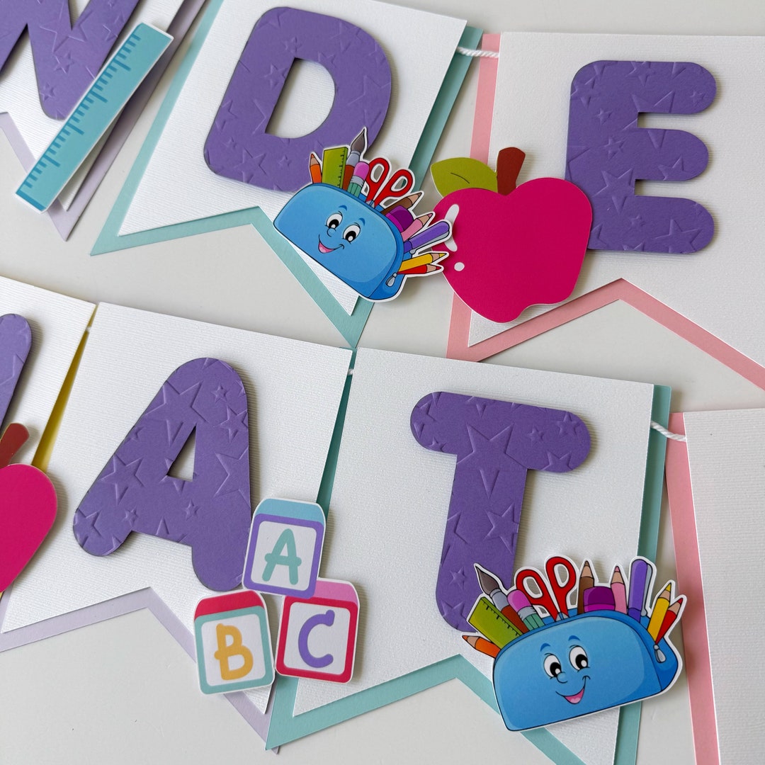 Kinder Graduation Banner Kindergarten Graduation Party Decorations ...