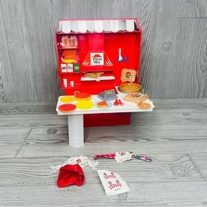 Barbie Pizza Party! SKIPPER Pizza Shop Playset (1995 Arcotoys, Mattel ...