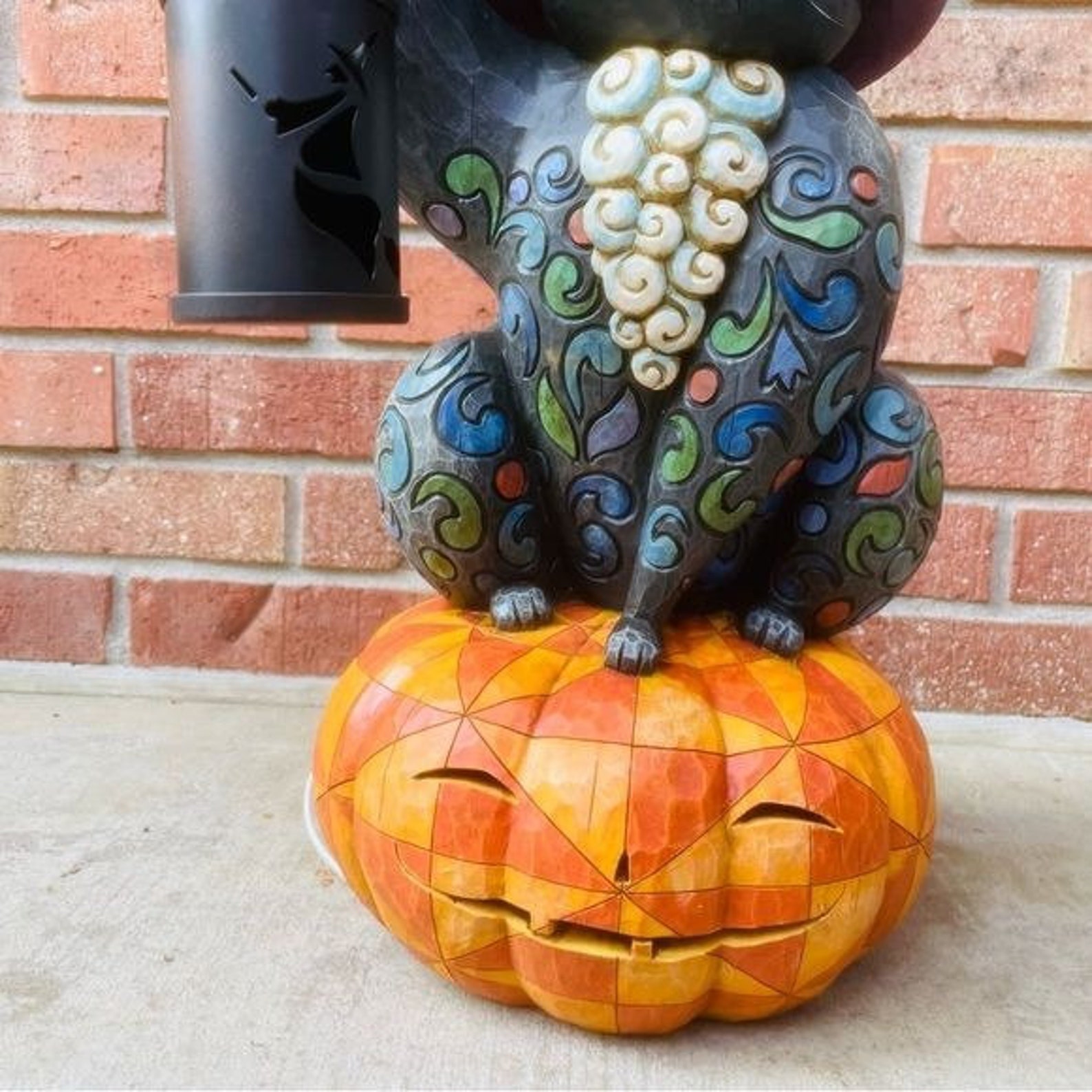 Rare Htf Jim Shore on Night Watch 20” Black Cat Retired 2007 Halloween ...
