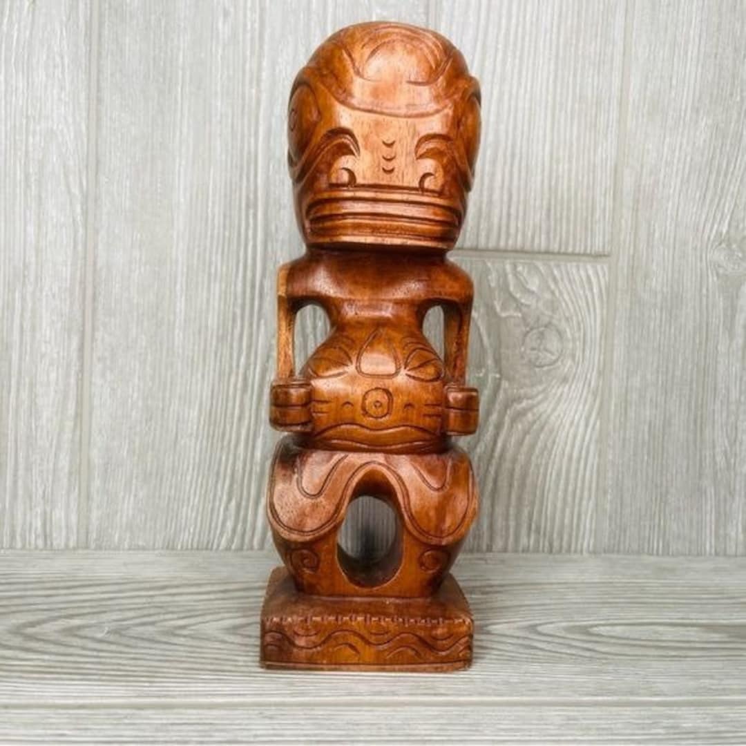 Carved Wood Marquesas Tiki Human Figure Polynesia Southern Pacific ...