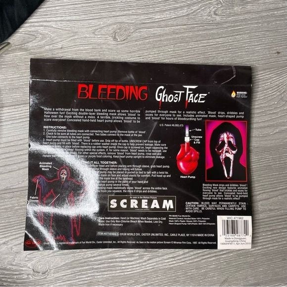 Nwt Vintage 1997 Scream Bleeding Ghostface Costume 6 Pc Set M 12-14 ...