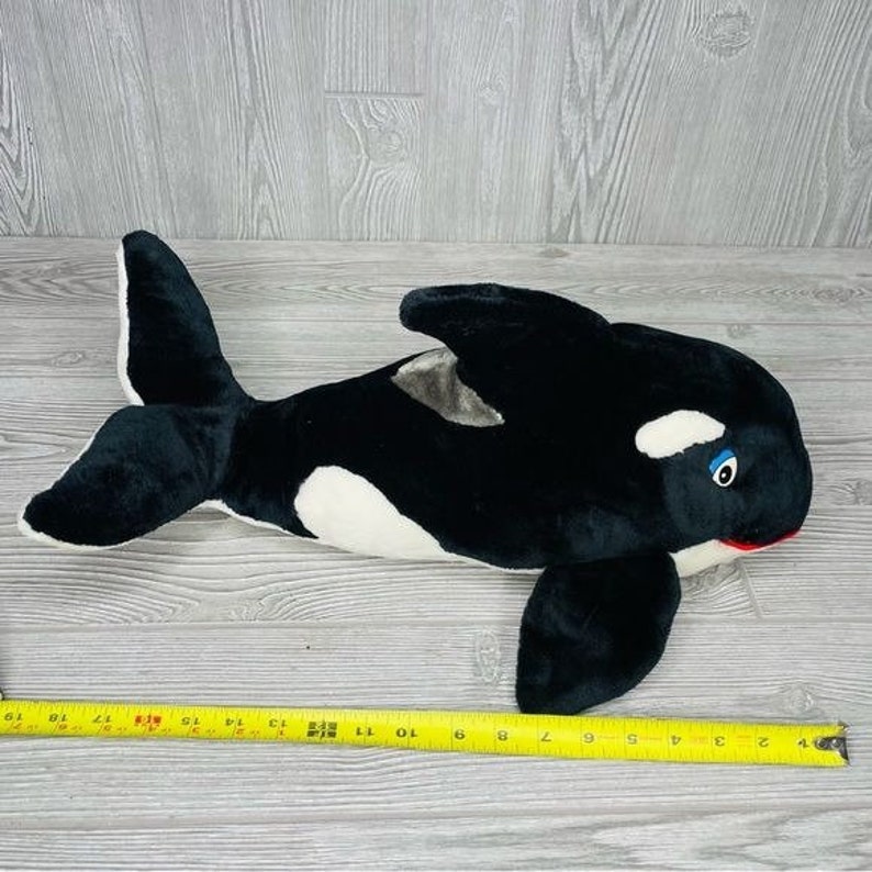Vintage 1980s Sea World Shamu Orca Whale Plush 20 Toy Stuffed Animal ...