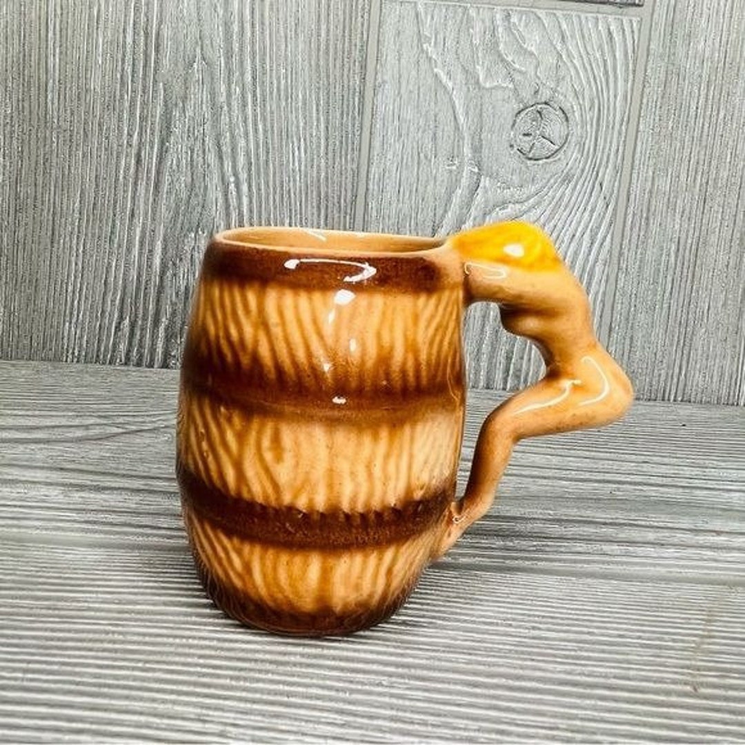 Vintage Pin up Girl Mini Shot Glass Coffee Mug Tiki Cup Whimsical Women ...