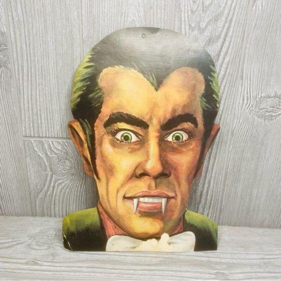Vintage Eureka Count Dracula Die Cast Cardboard Double Side Halloween ...