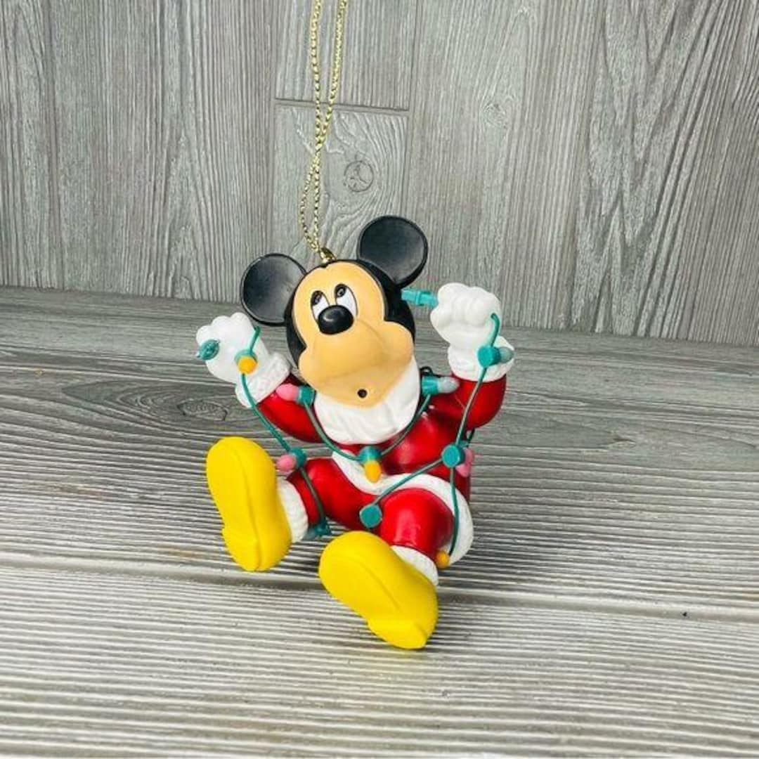 Vintage Disney Mickey Mouse Christmas Light Christmas Tree Ornament ...