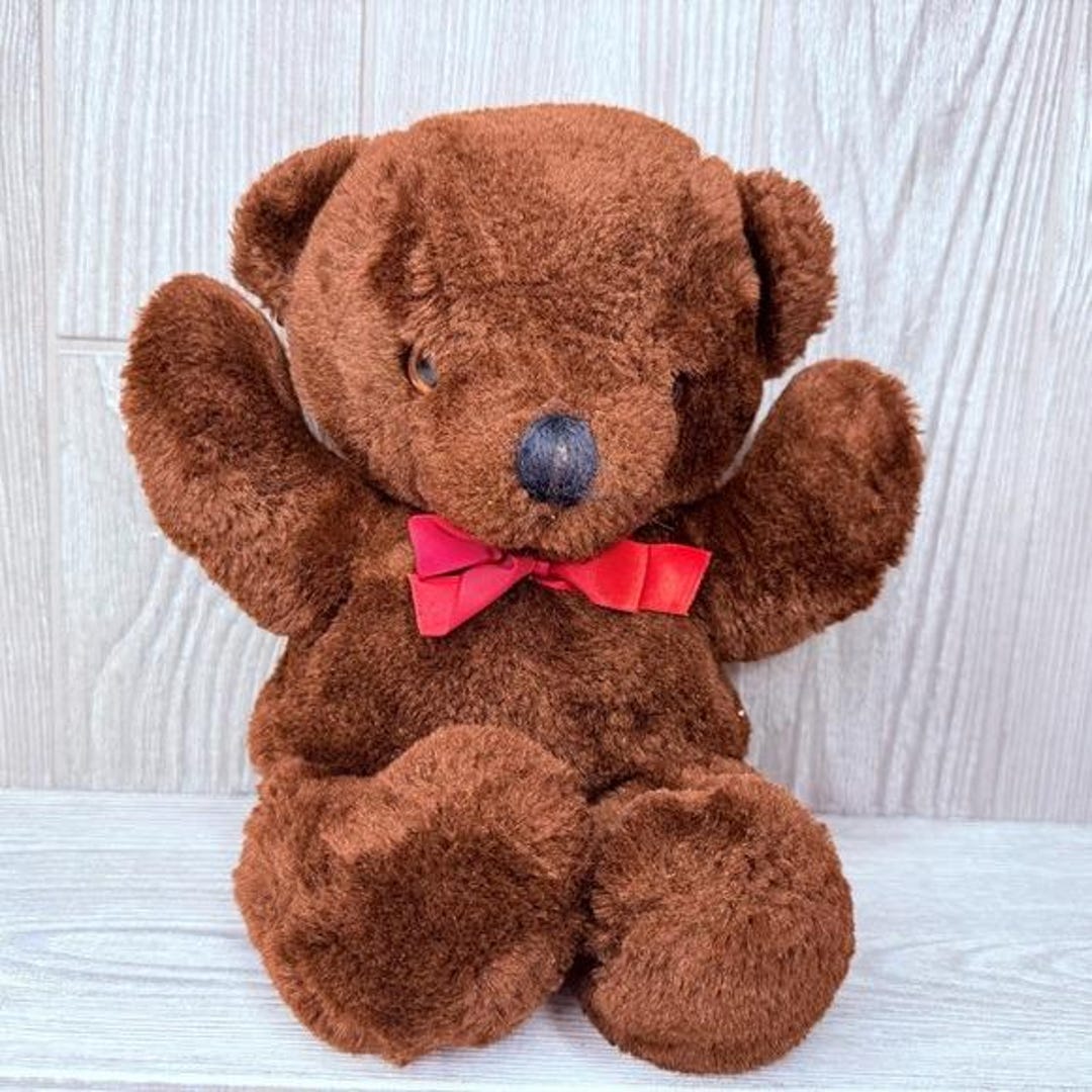 Vintage 1987 Dakin Brown Music Box Teddy Bear Plush Stuffed Animal Bear ...