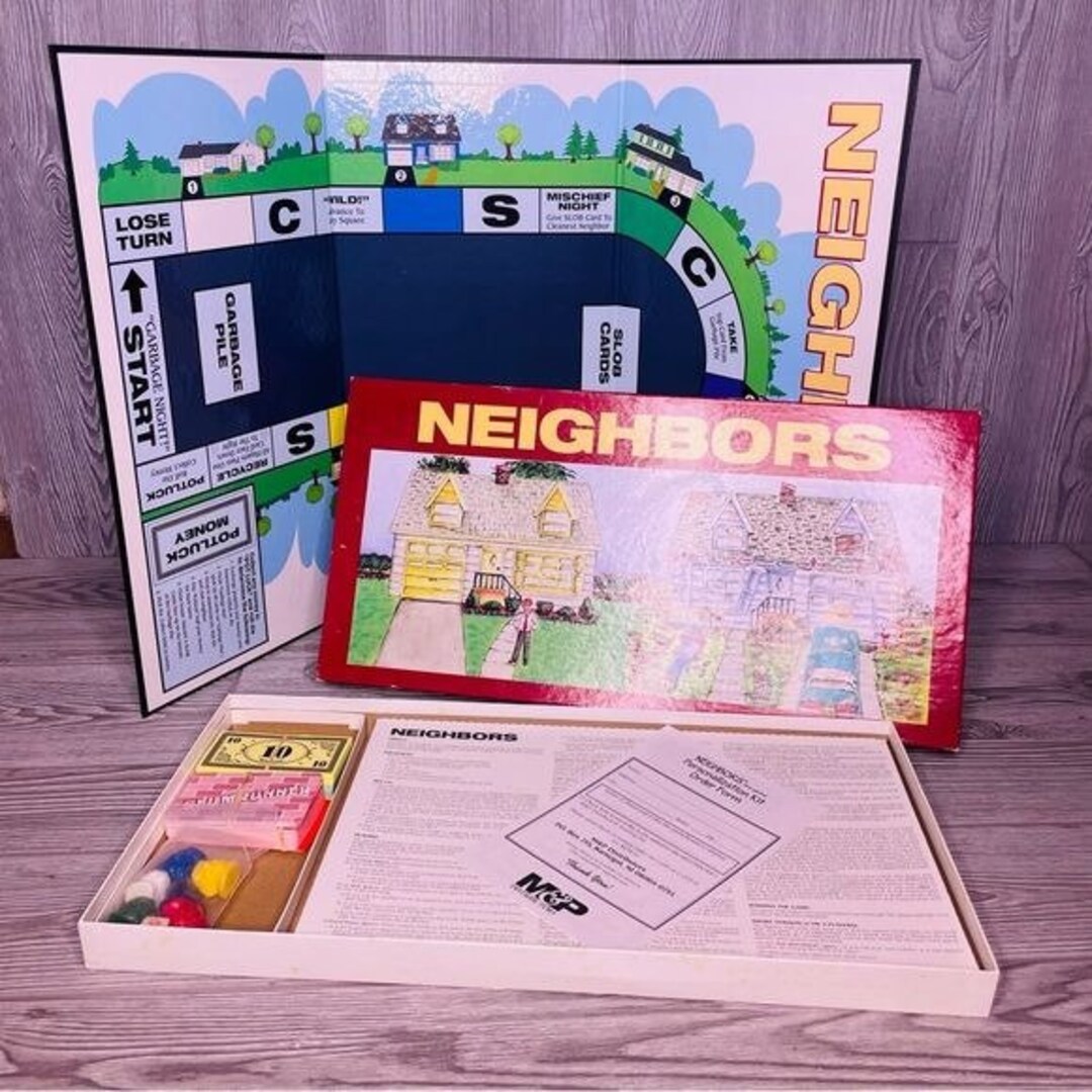 Vintage M&P Neighbors Board Game / Toy Game Night Fun Cards / Playing ...