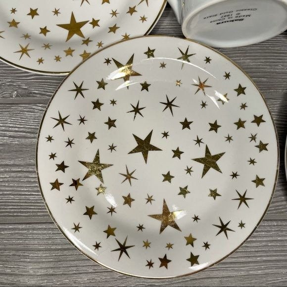 Sakura Classic 1997 Gold Star Coffee Cups and Dessert Plates - Etsy