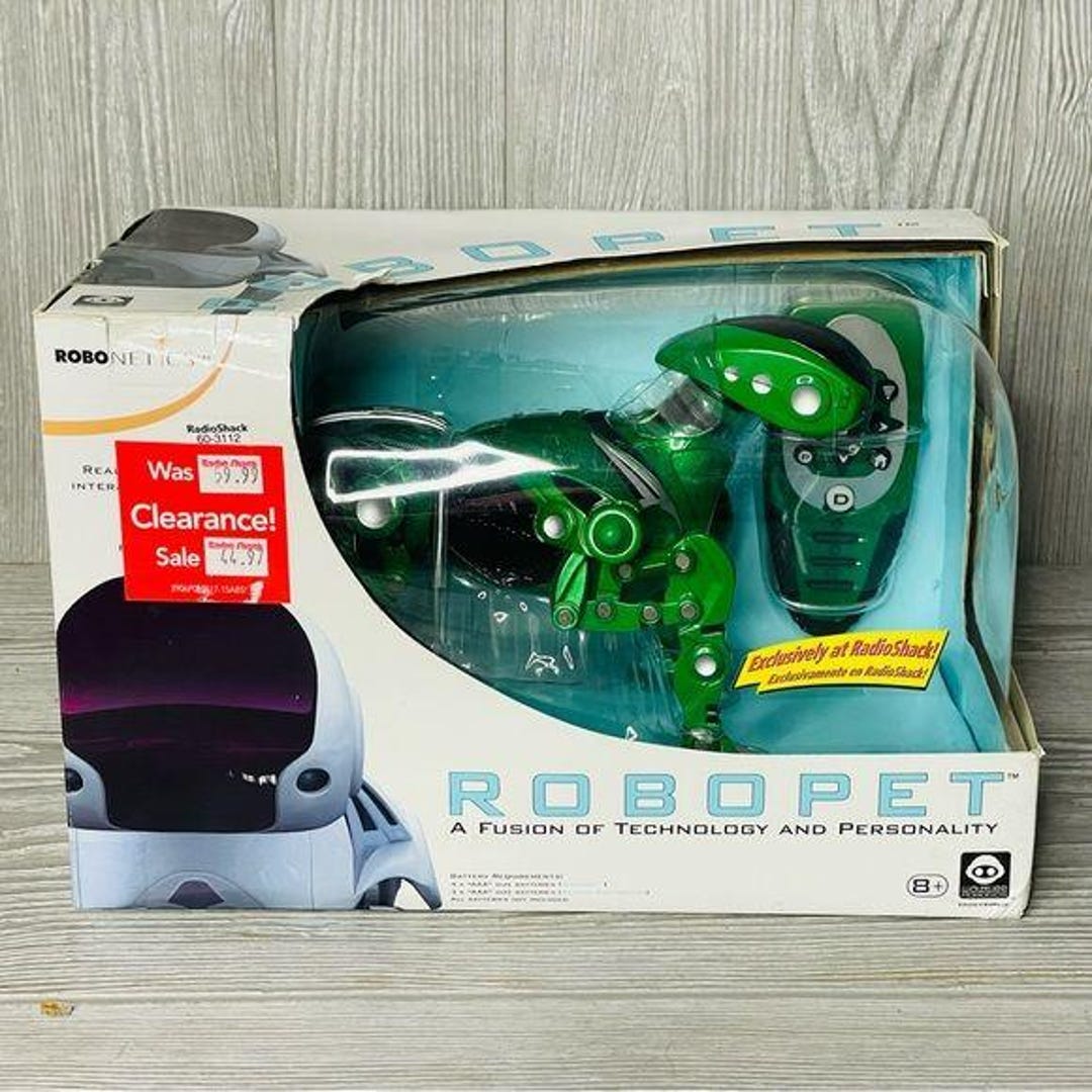 Vintage Robopet Wowwee 2005 Robot Dog RC Remote Control Sealed Green ...