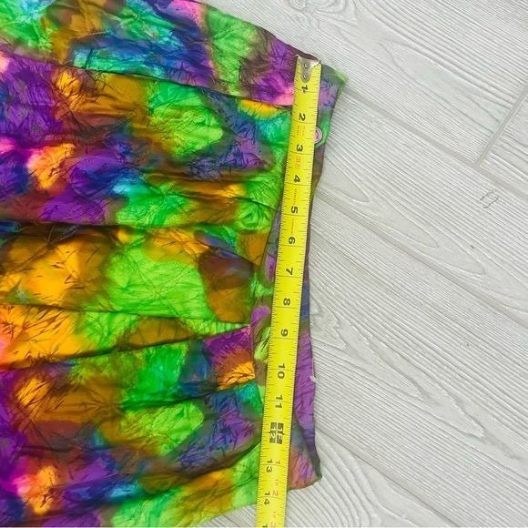 Vintage Alex Coleman Quilted Plush Bright Watercolor Skirt Size Small ...