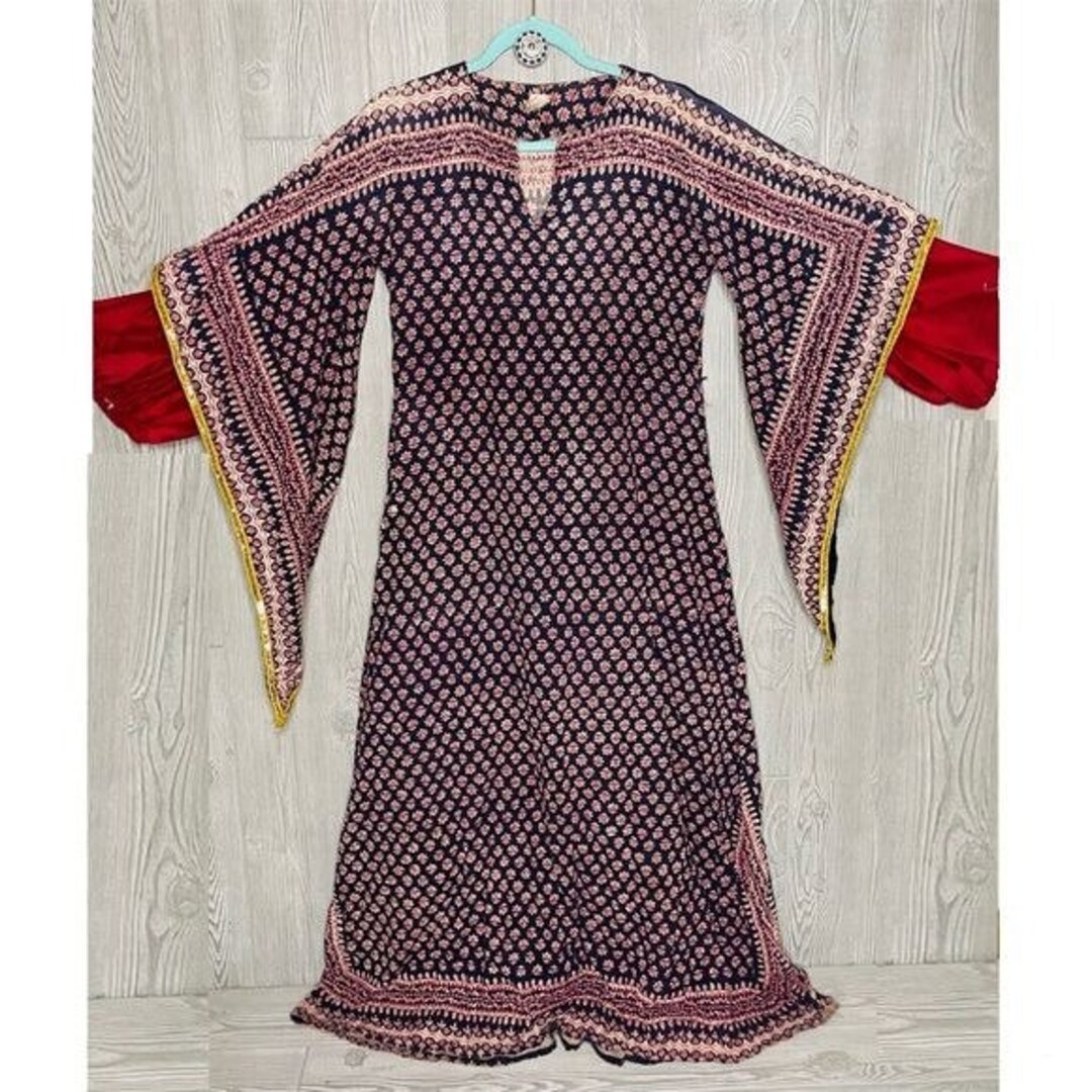 Vintage Handmade Medieval Style Dress Bell Sleeve Costume Cosplay ...