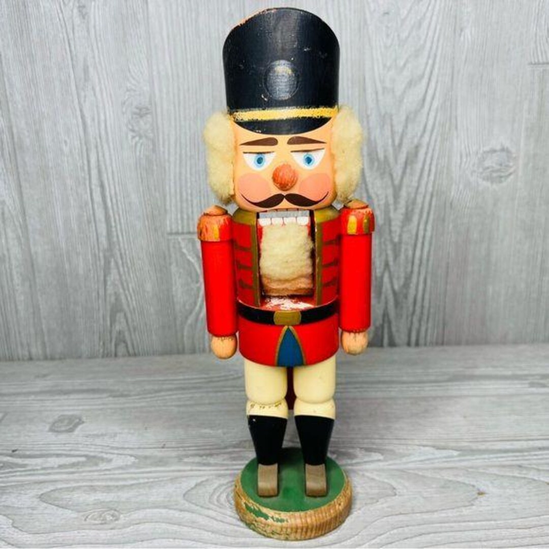 Vintage Erzgebirge Wooden Nut Cracker Soldier Hergestellt Germany 10 ...