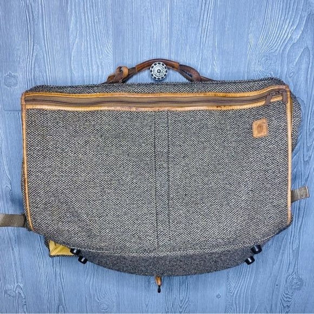 Rare Vintage Hartmann Tweed Belting Leather Garment Bag Luggage ...