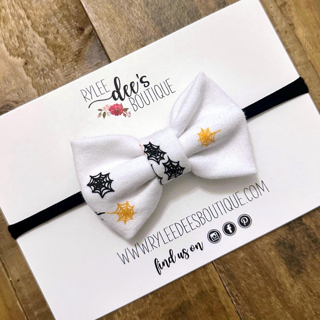 PENELOPE BOW | Halloween Bow, Spider Web Bow, Spider Bow, Hair Bow ...