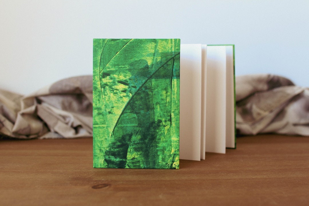 Handmade 4x6in A6 Concertina Book With Abstract Acrylic Hardback Cover ...