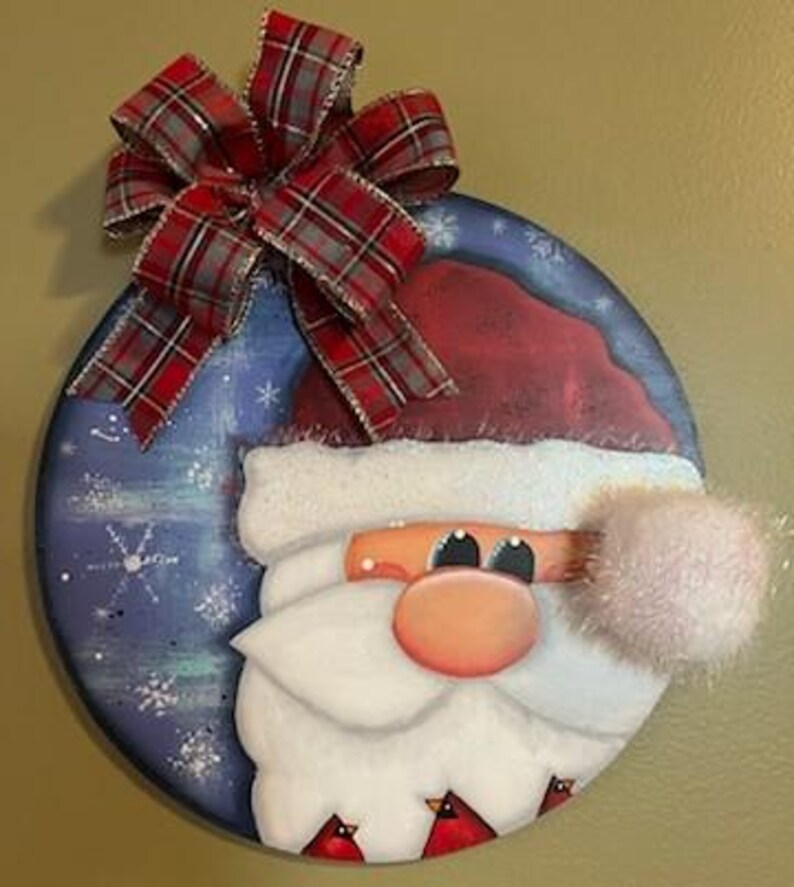 Santa in the Round - Etsy