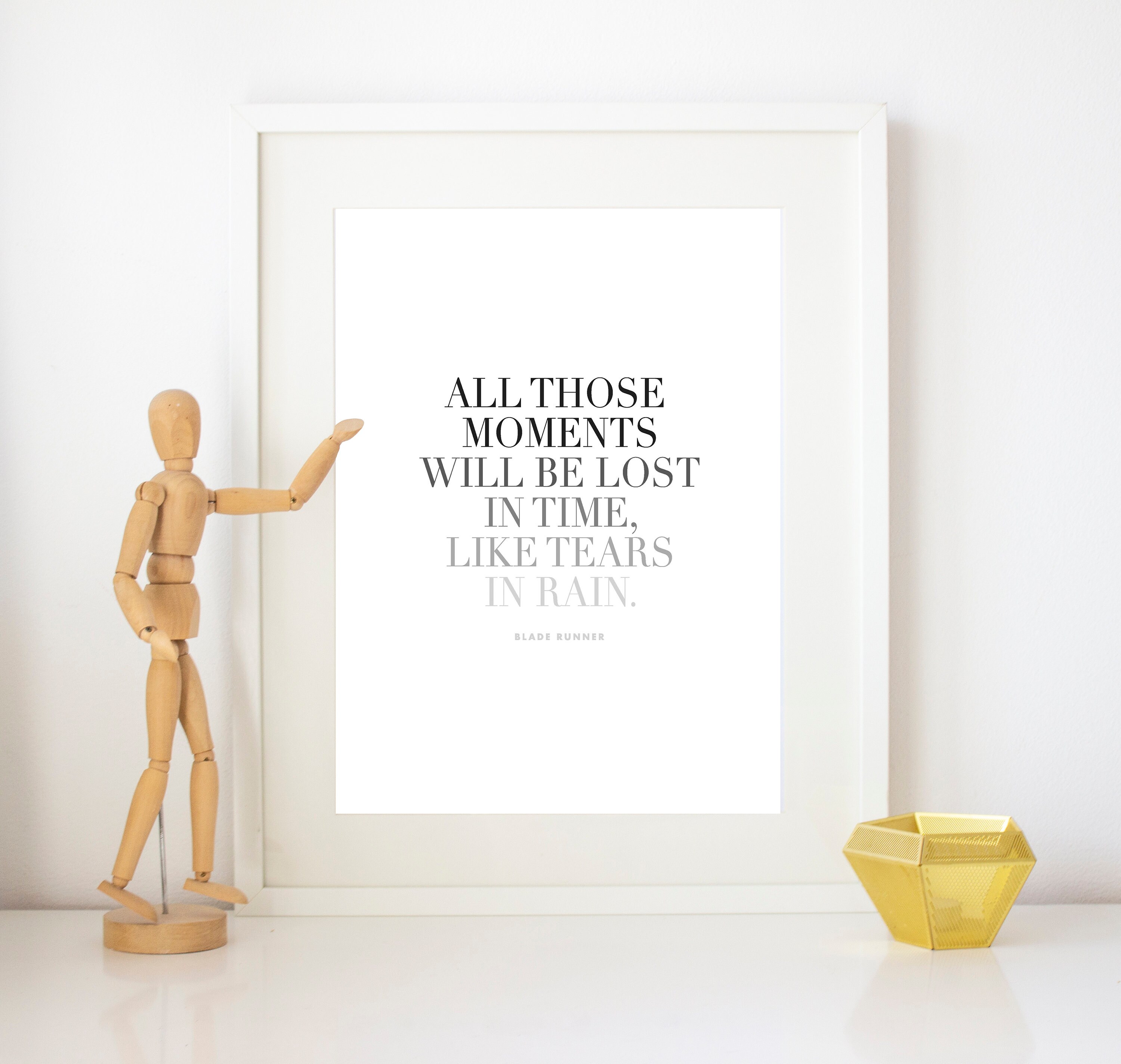 Blade Runner Poster | Tears in Rain Monologue | C-beams Speech | Roy ...