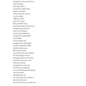 The Journey Poem by Mary Oliver Poster | Mary Oliver Print | Minimal ...