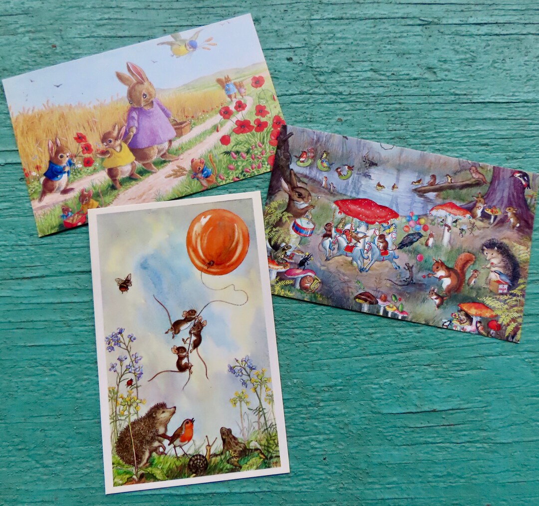 3 Vintage Marian Heath Postcards - Etsy