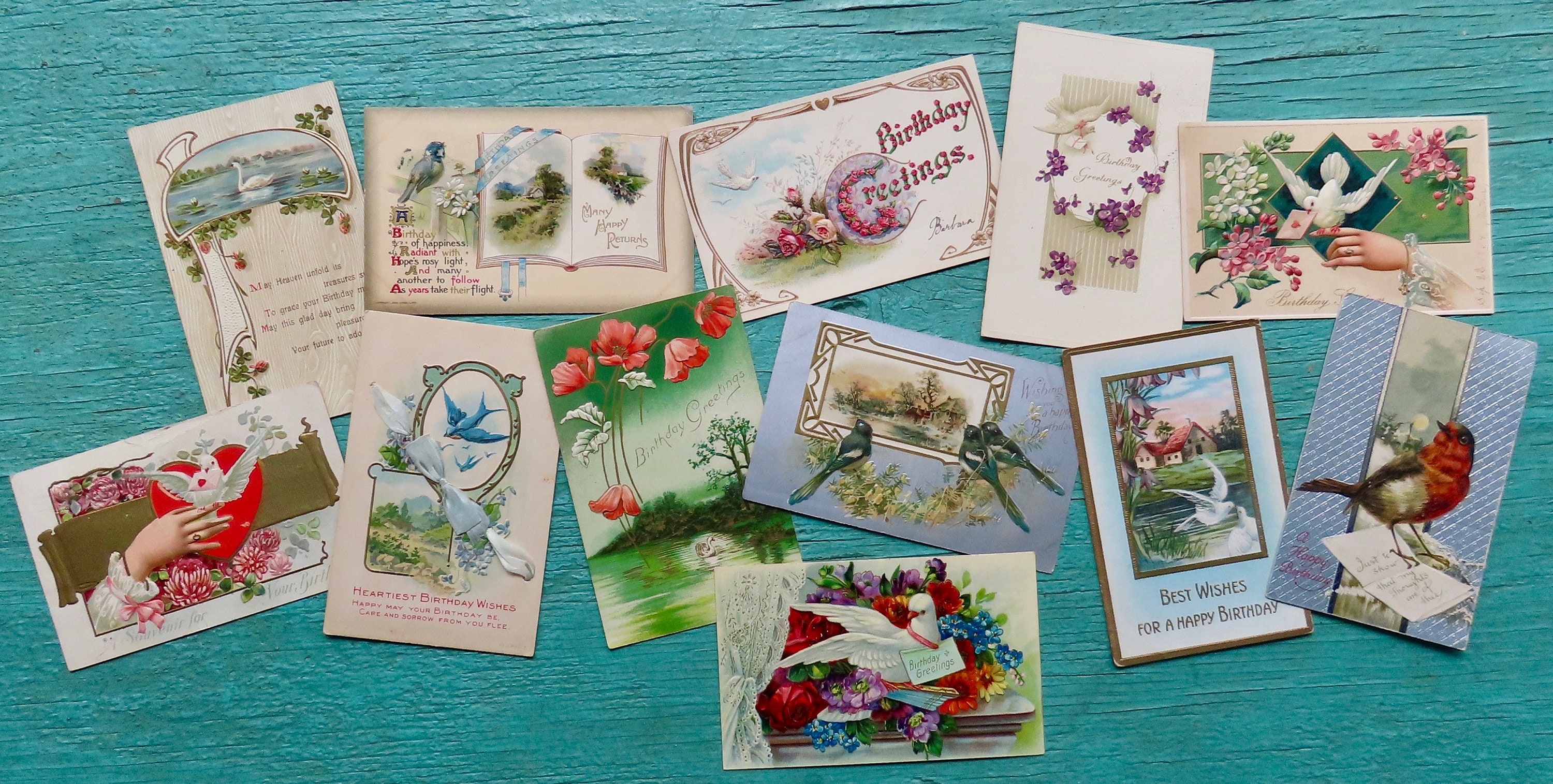 Vintage Birthday Postcards - Etsy