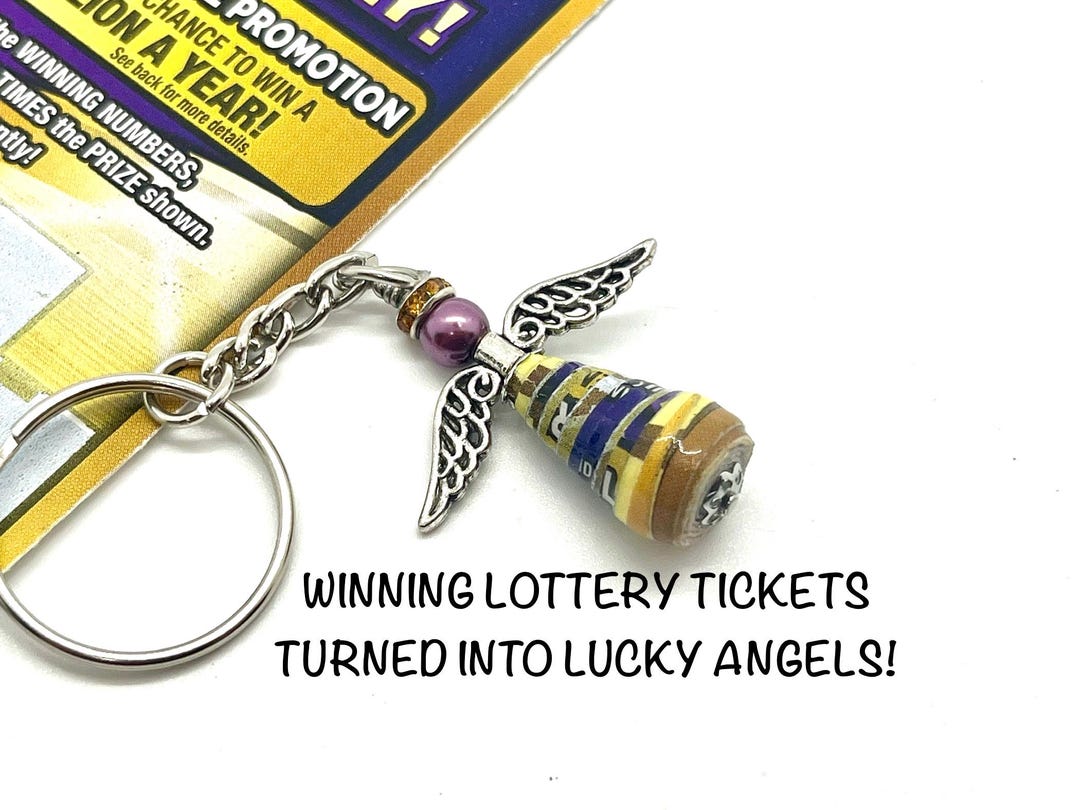 Abundance & Prosperity Angel Key Chain, Lucky Lottery Charm, Good ...