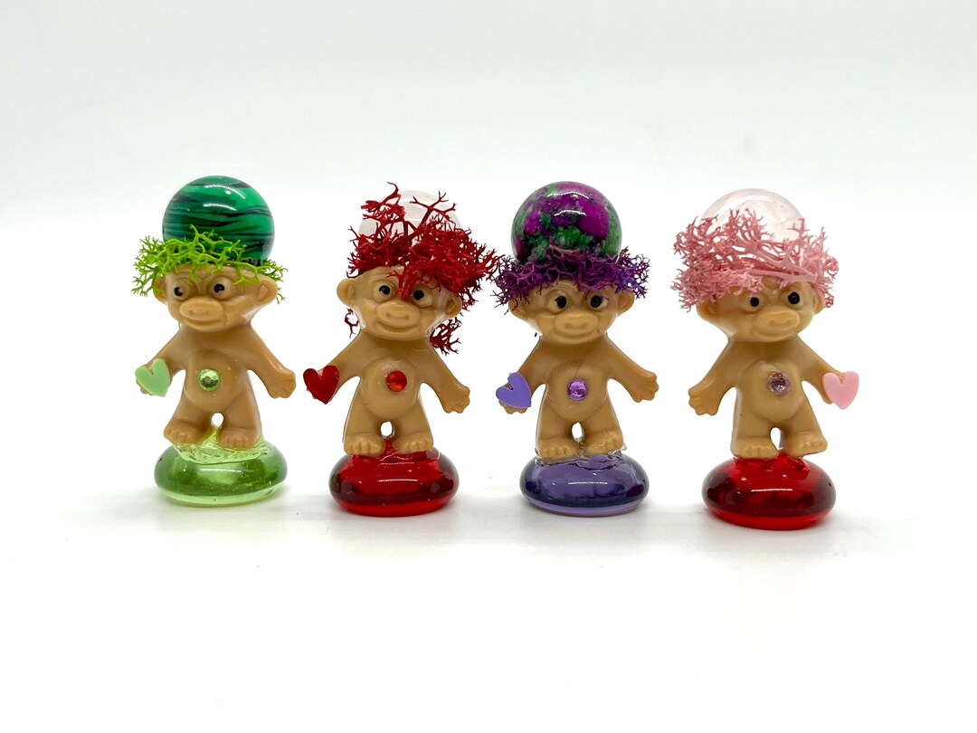 Mini Crystal Troll Doll, Mystical Fairy Garden Troll, I Love You Mini ...