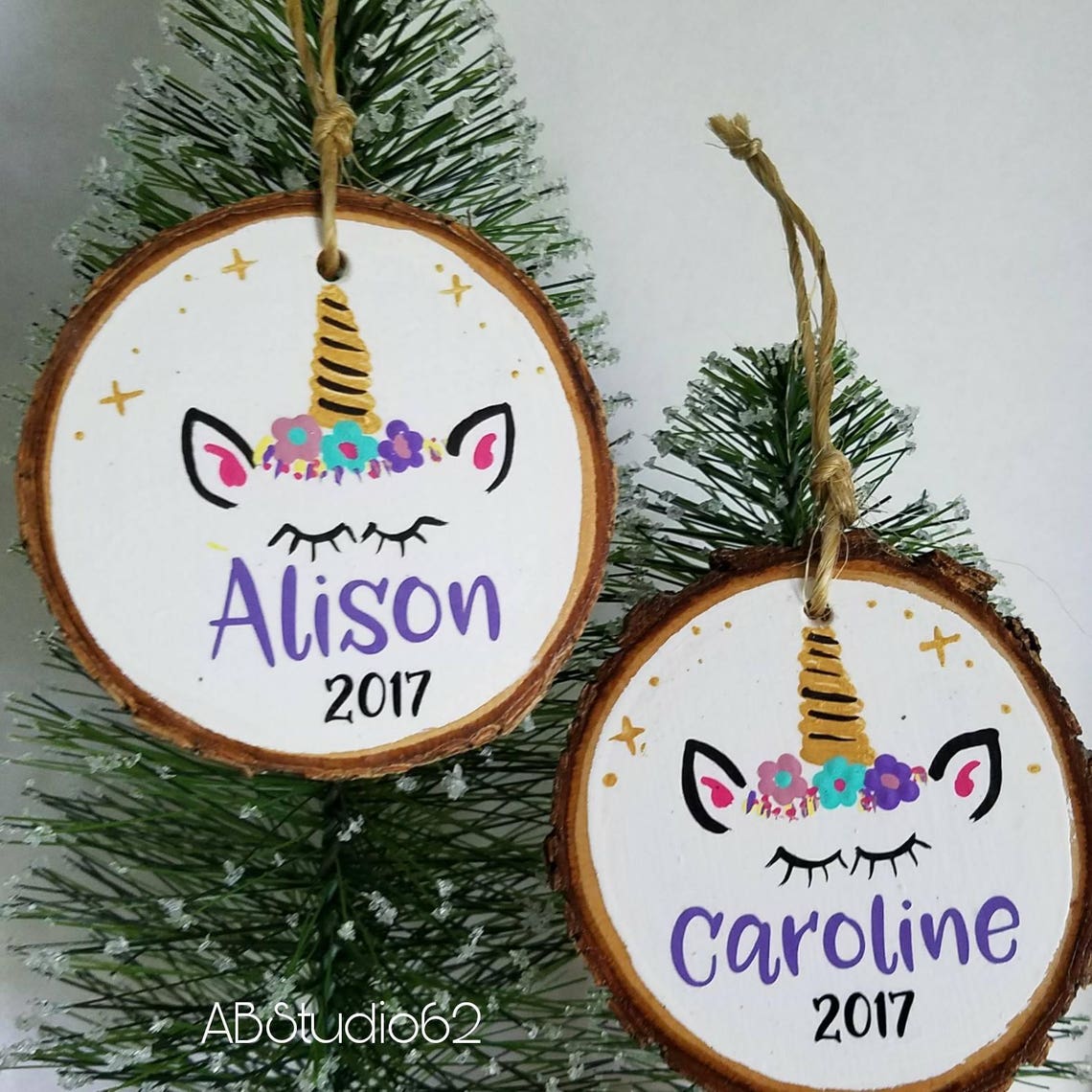 Unicorn Ornament Personalized Unicorn Christmas Ornament | Etsy