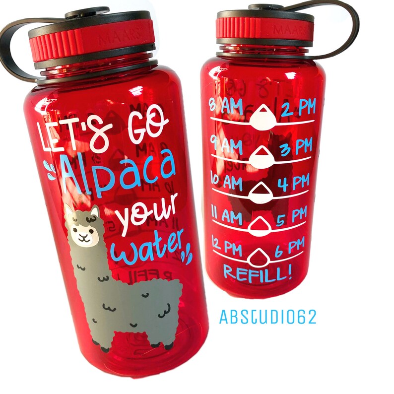 Alpaca Gift Alpaca Water Bottle Motivational Water Bottle | Etsy