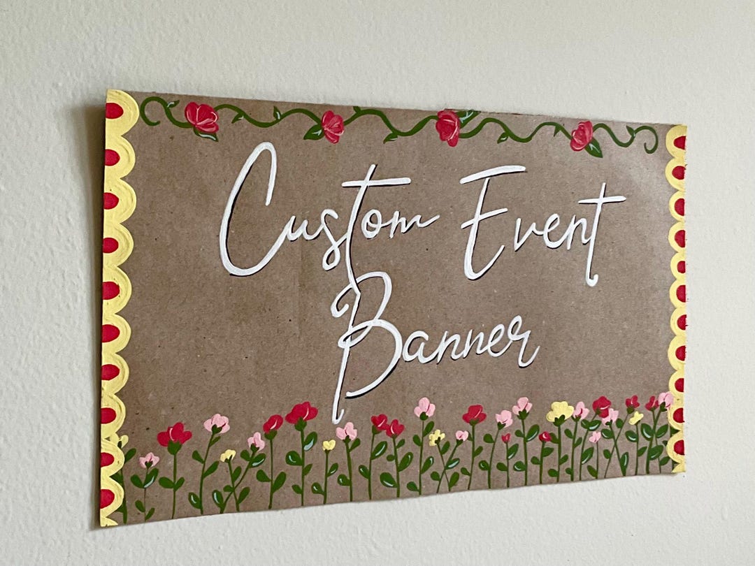 Custom Hand-painted Kraft Paper Banners –butcher Paper Banner ...