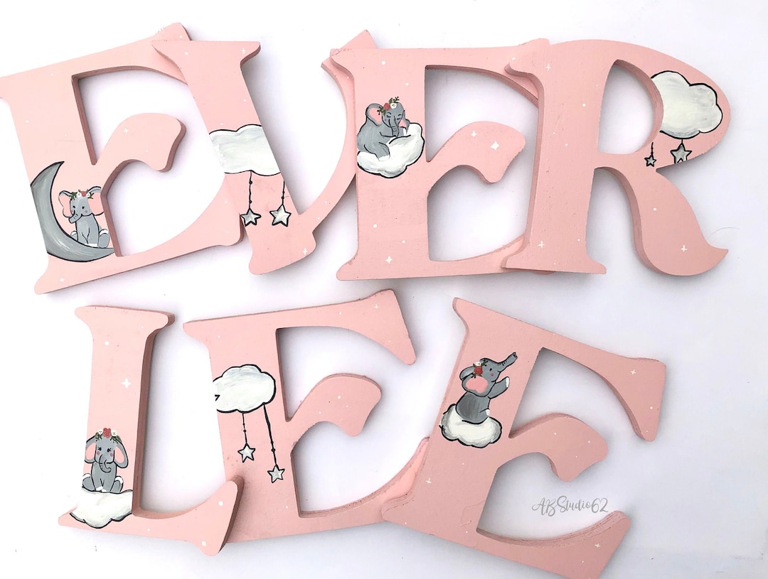 Elephant Nursery Decor, Elephant Girl Nursery, Elephant Wall Art ...