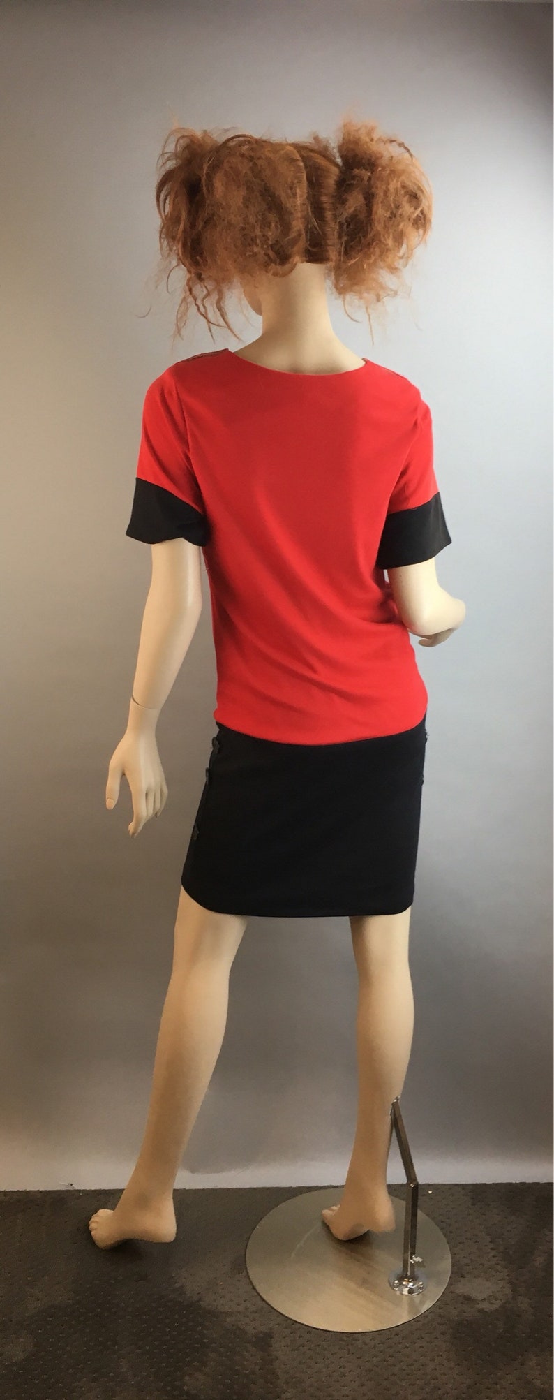 Vintage 80s Dress// 80s Mini Skirt Dress// Vintage 2 toned | Etsy