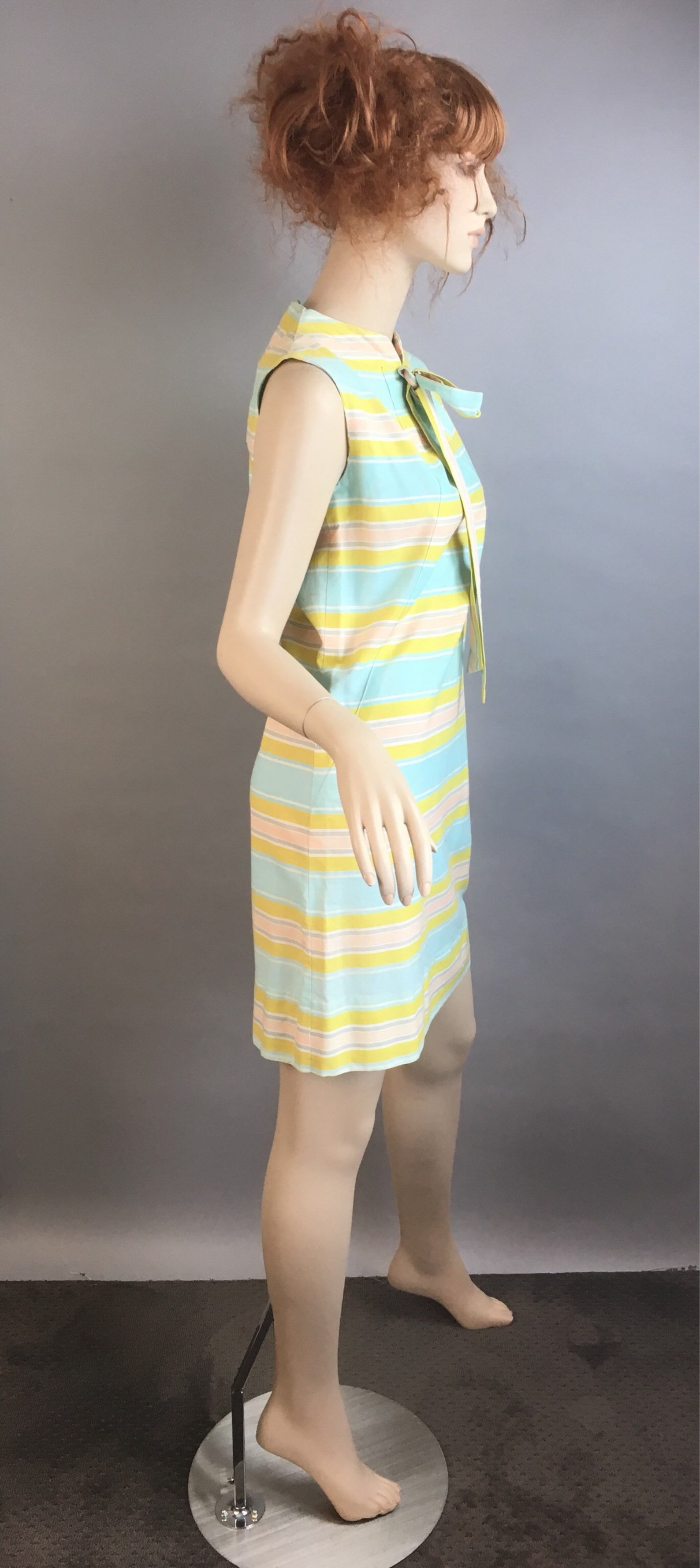 60s Mod Dress// Pastel Mod Shift Dress// Vintage Striped Mini Dress F1 ...
