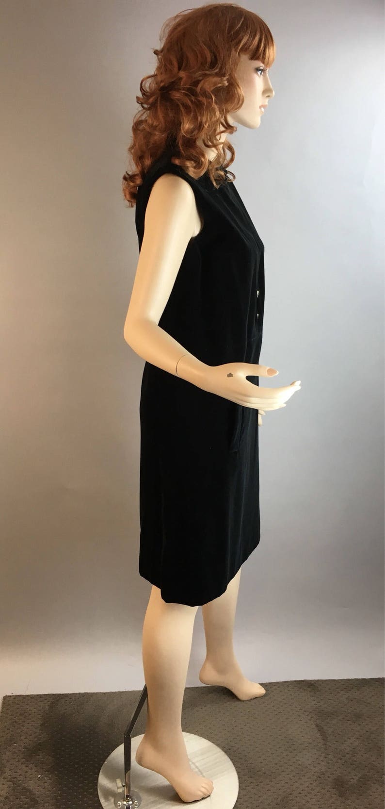 Vintage Mod Party Dress// 60s Velvet Dress// Vintage Shift Dress F1 - Etsy