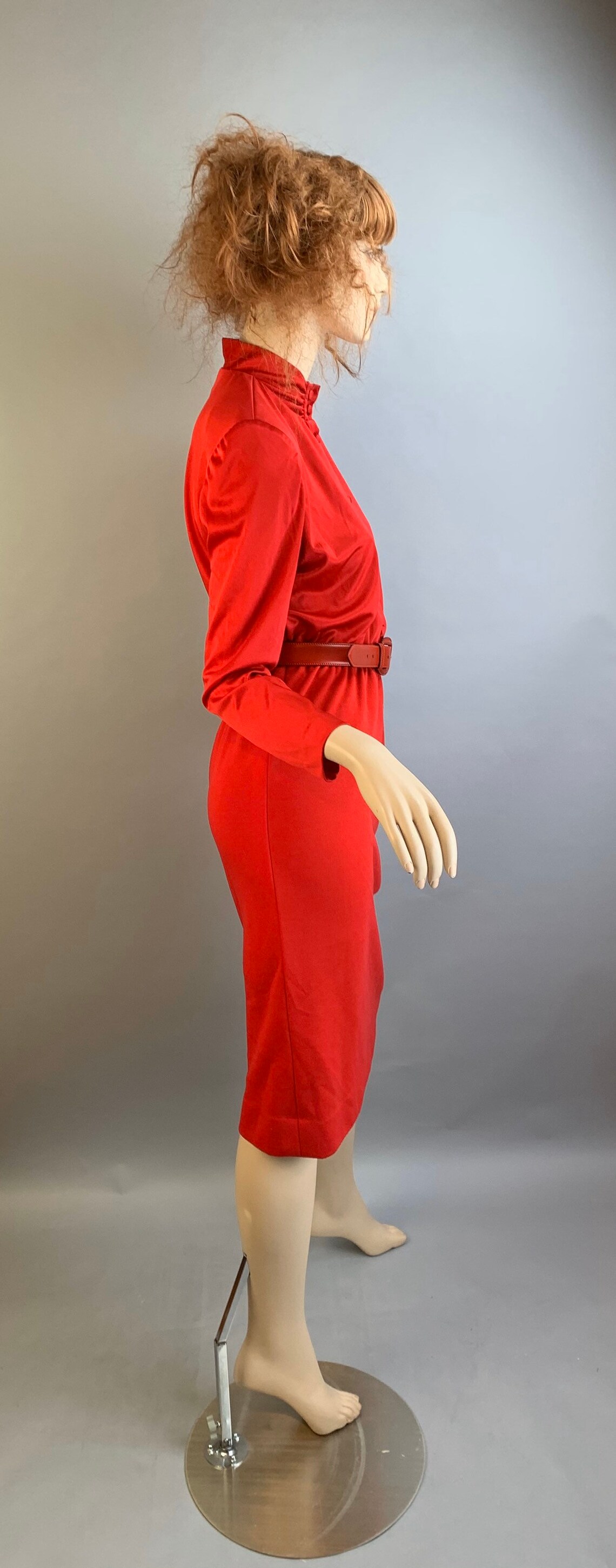 80s Red Dress// Red Hot Secretary Dress// Vintage 80s Henry | Etsy