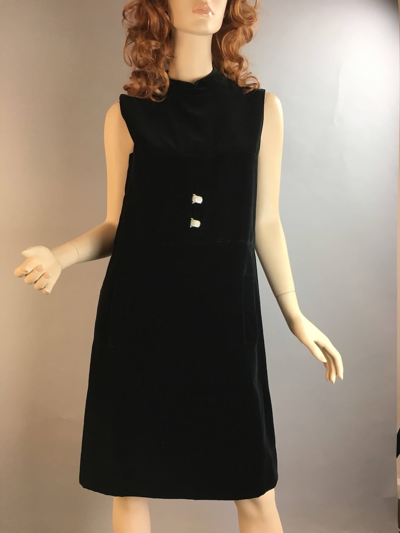 Vintage Mod Party Dress// 60s Velvet Dress// Vintage Shift Dress F1 - Etsy
