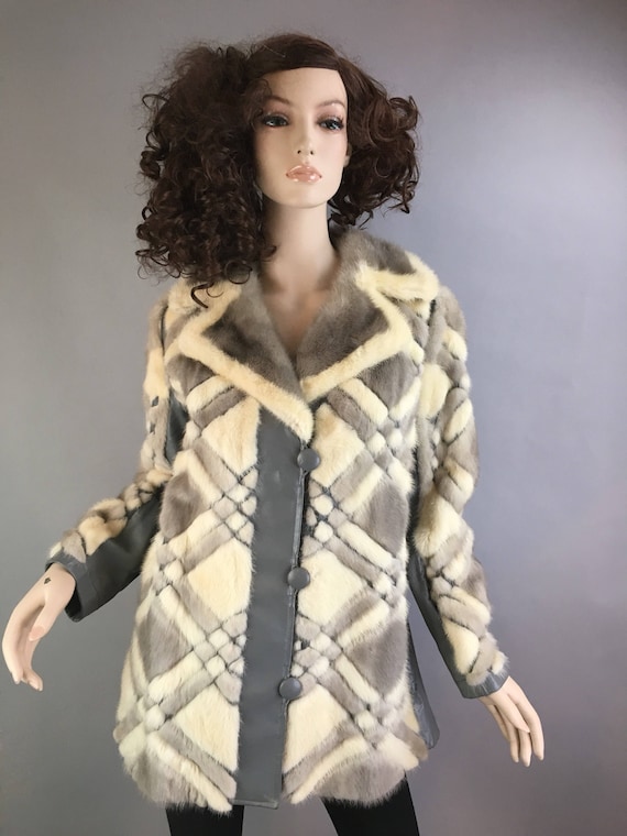Vintage 70s Fur Coat// Leather and Fur Jacket// Real … - Gem