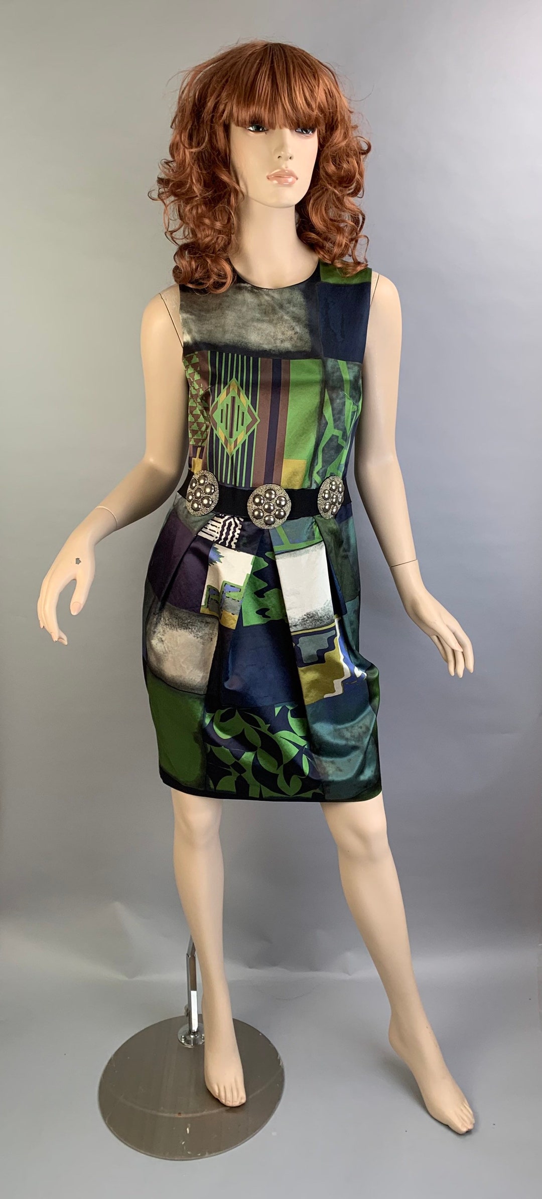 Vintage Etro Dress// Designer Dress// Print Dress - Etsy