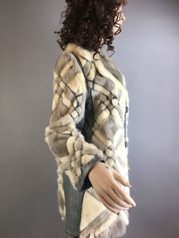 Vintage 70s Fur Coat// Leather and Fur Jacket// Real … - Gem