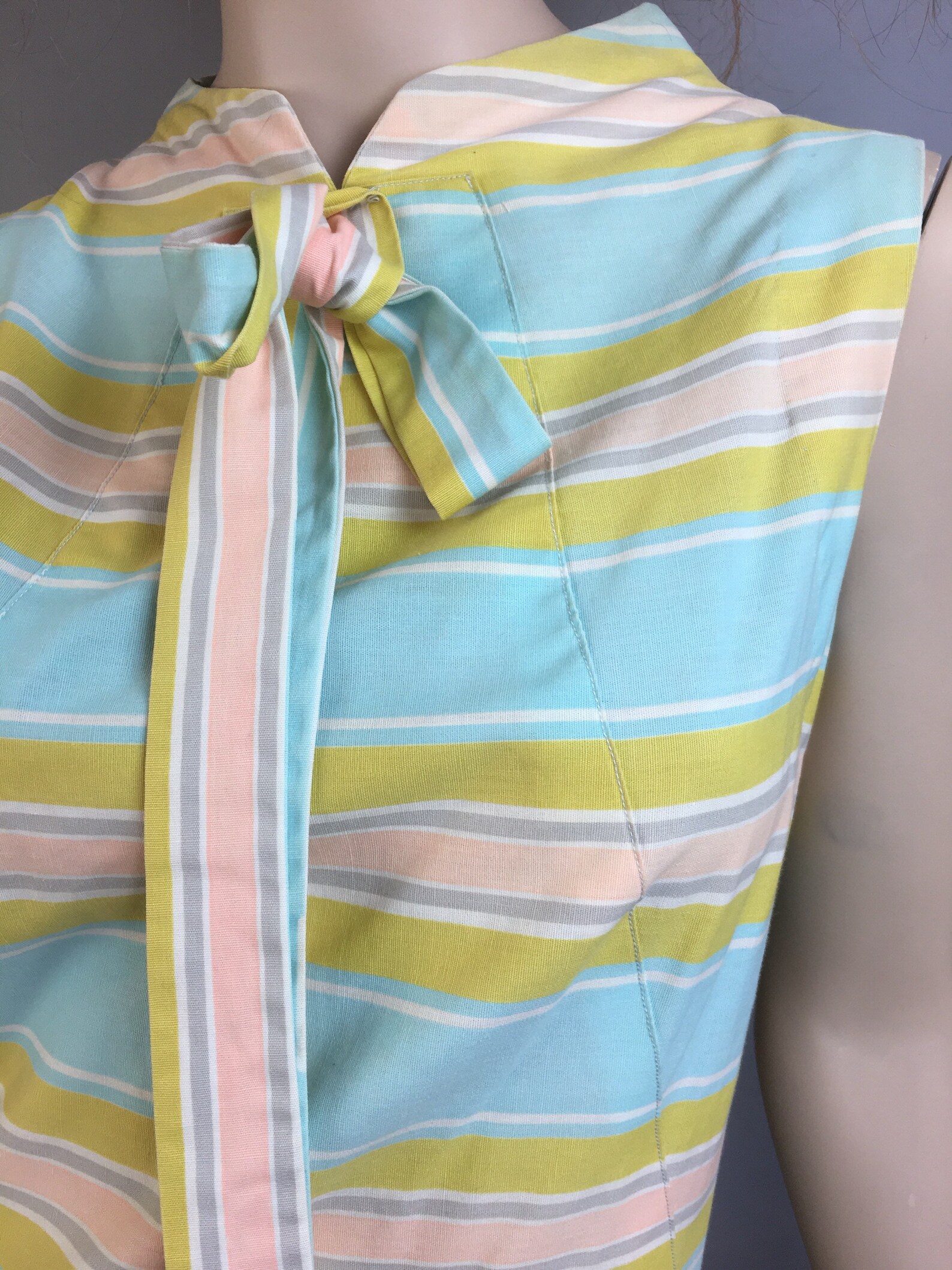 60s Mod Dress// Pastel Mod Shift Dress// Vintage Striped Mini Dress (F1 ...