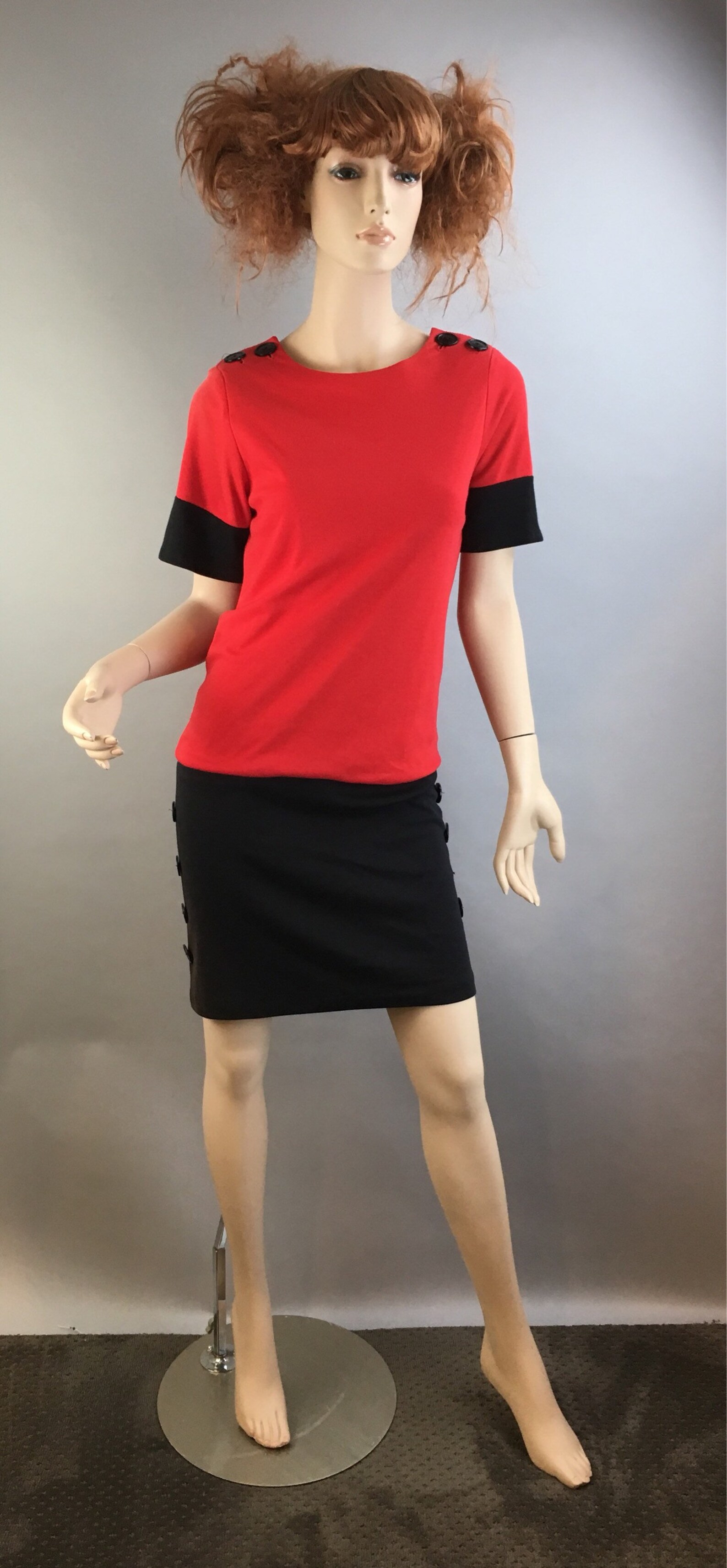 Vintage 80s Dress// 80s Mini Skirt Dress// Vintage 2 Toned - Etsy