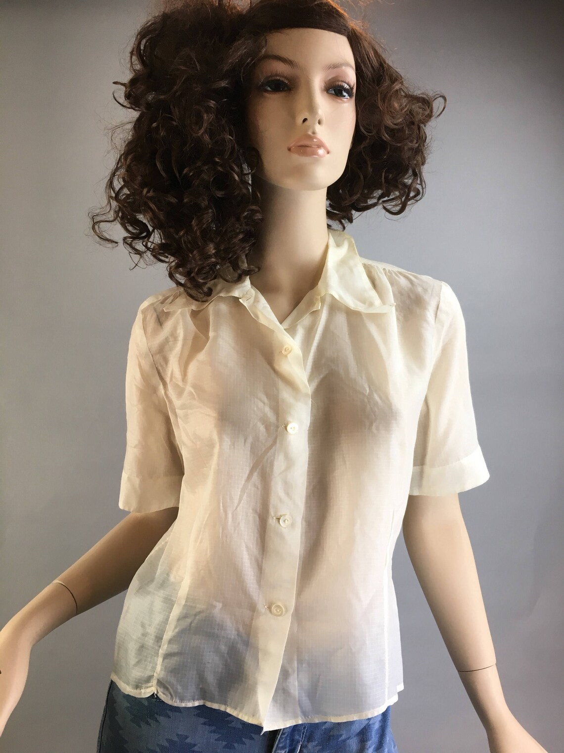 80s Valley Girl Shirt// Vintage Parachute Shirt// Vintage Blouse Size ...