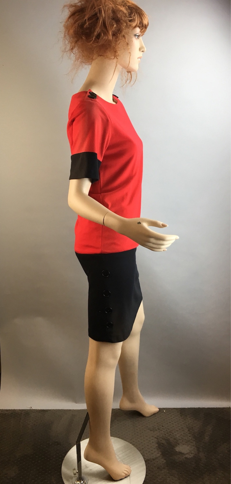 Vintage 80s Dress// 80s Mini Skirt Dress// Vintage 2 toned | Etsy